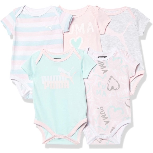 Puma | One Pieces | New Baby Girl 5 Pack Puma Onesies | Poshmark